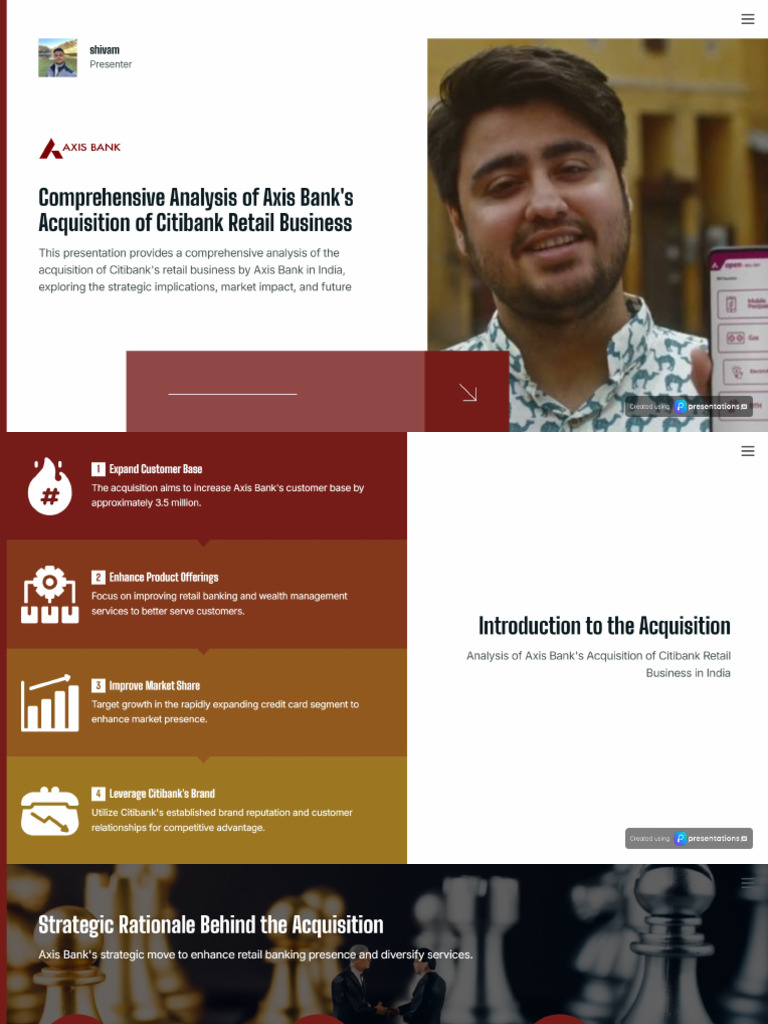 Case Study Axis Bank Acquisition of Citibank Retail Business | PDF