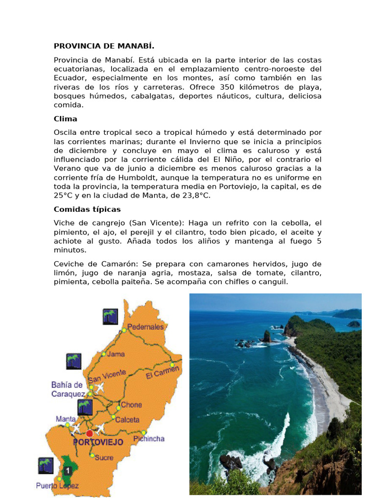 Provincia de Manabí | PDF | Ecuador | Cilantro