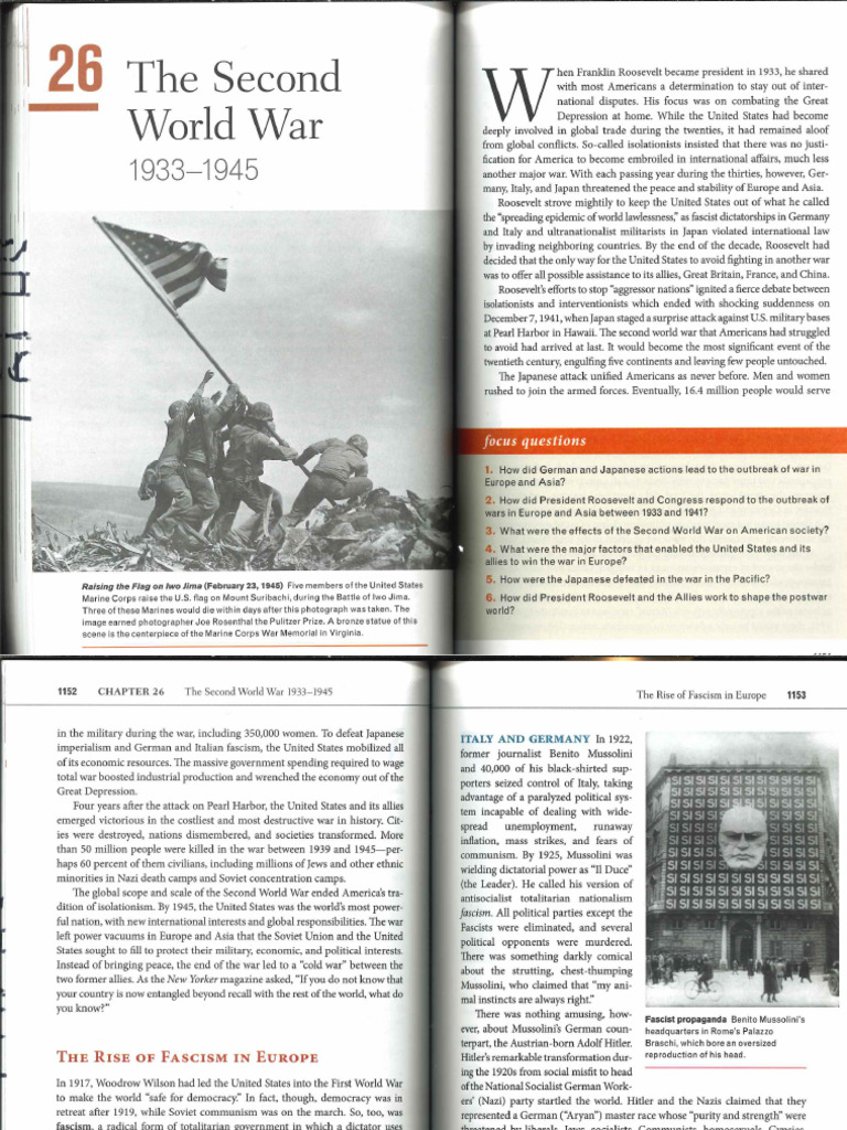 Chapter 26 - The Second World War 1933-1945 | PDF