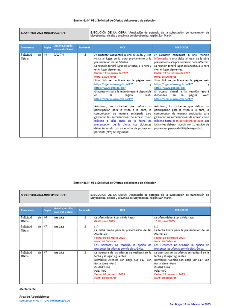 SDO #08-2024 - 86701-Enmienda-3-Ampliacion-De-Plazo | PDF