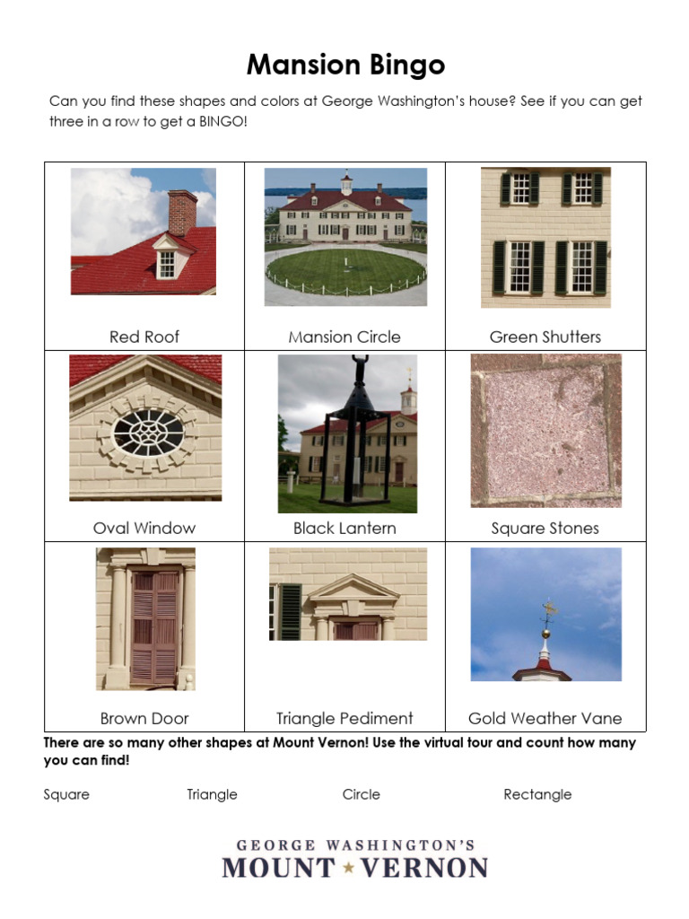 Activity Mansion Bingo | PDF