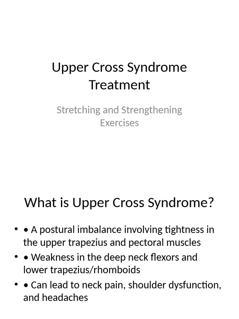 Upper Cross Syndrome Treatment | PDF