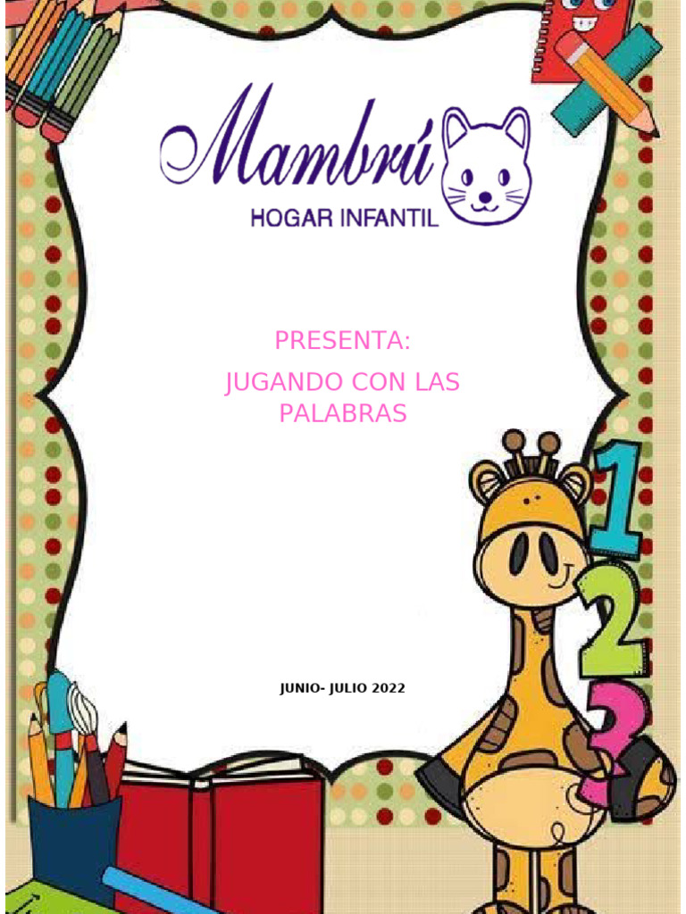 Proyecto Lúdico: Jugando con Palabras | PDF | Amistad | Comunicación