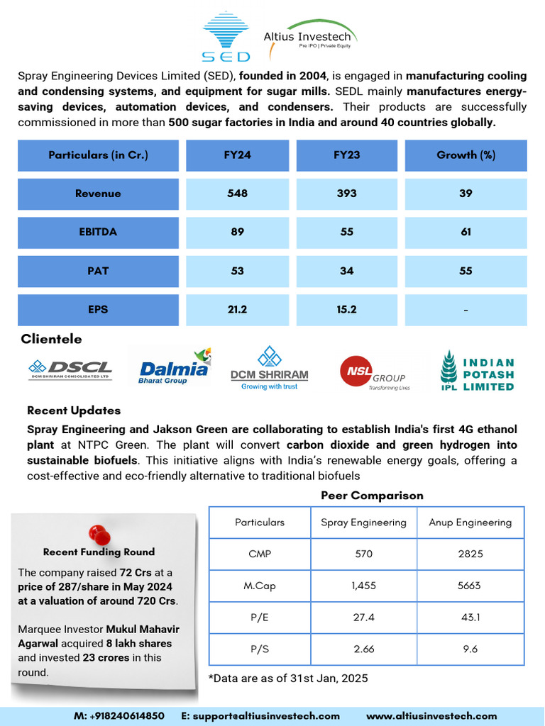 Spray Engineering One Pager | PDF