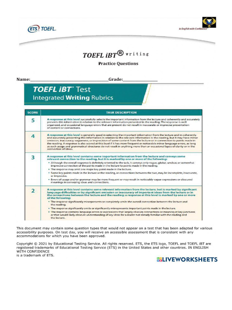 Writing Test | PDF