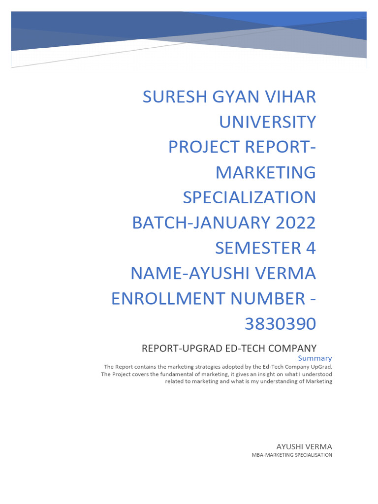 NMIMS MBA PROJECT | PDF | Digital Marketing | Marketing