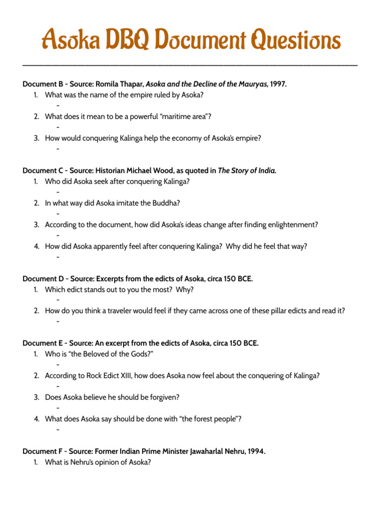 DBQ Document Questions | PDF