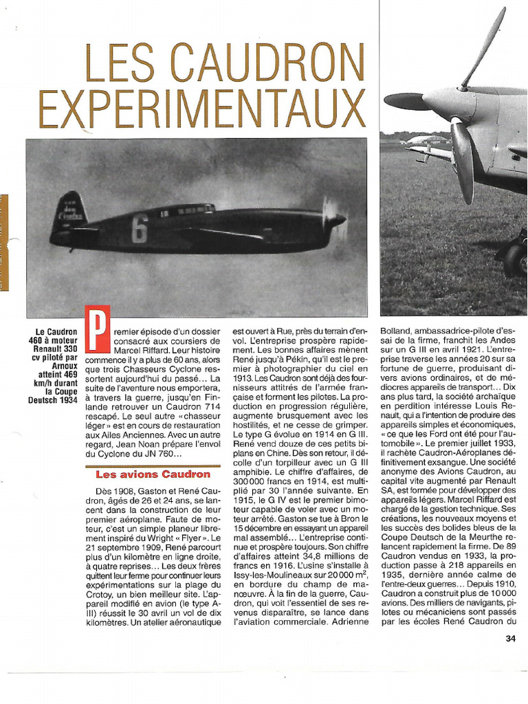 Les Caudron Experimentaux | PDF