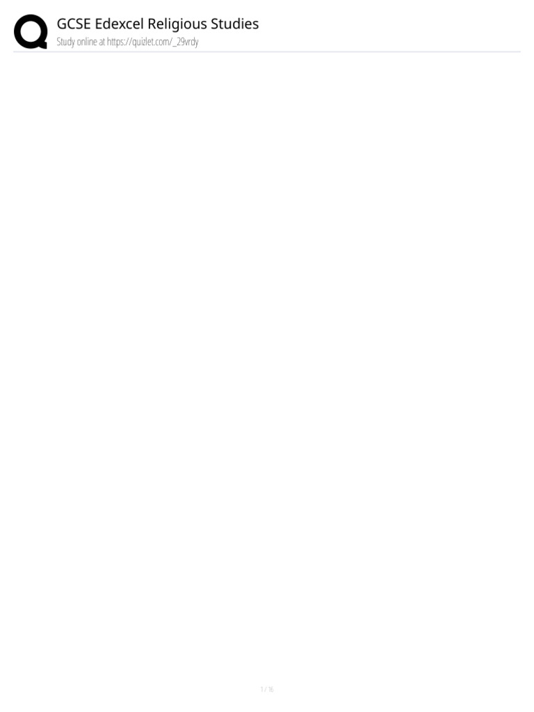 GCSE Edexcel Religious Studies Exam | PDF | Marriage | Divorce