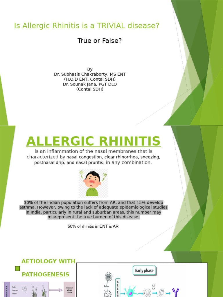 Is Allergic Rhinitis a Serious Condition? | PDF | Allergy | Clinical ...