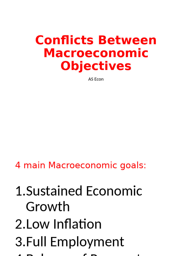 Conflicts in Macroeconomic Objectives | PDF | Inflation | Unemployment