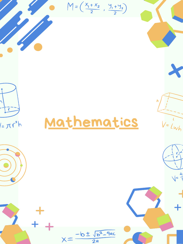 Blue Yellow Geometric Abstract Math Page Border (1) | PDF