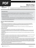 INZ1224 Visitor Visa Declaration Form | PDF | Travel Visa | Immigration
