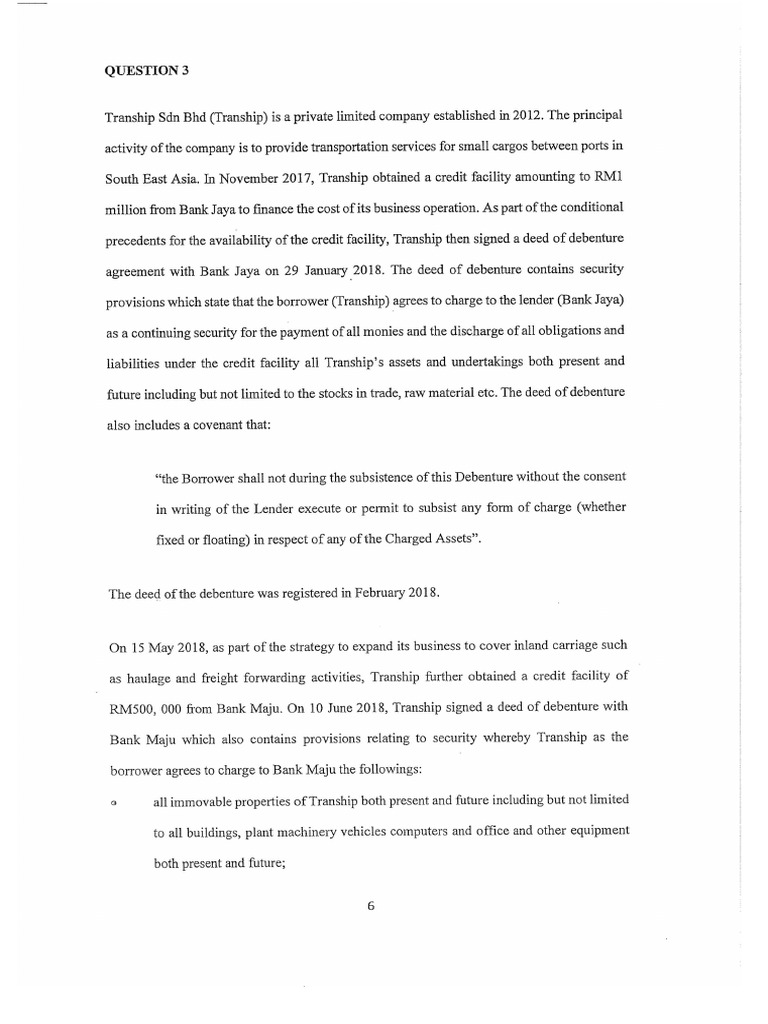 Tutorial Question Charge and Debenture 2024 | PDF