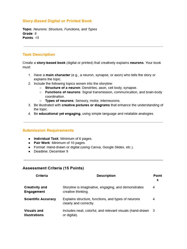 9aneuron - Story-Based Digital or Printed Book | PDF | Neuron | Dendrite