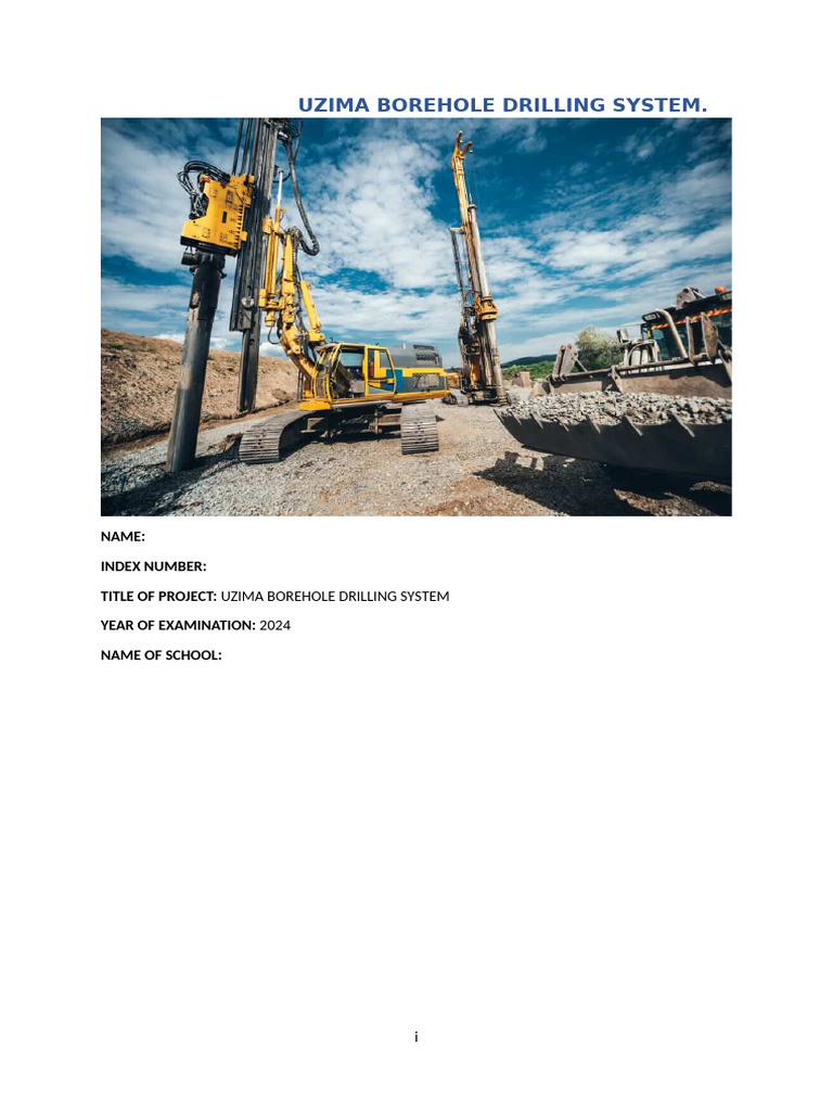 Kcse Project Comps Lol 2 | PDF | Oil Well | Borehole