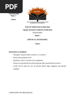 UACE UNEB GEOGRAPHY 1 2024 | PDF