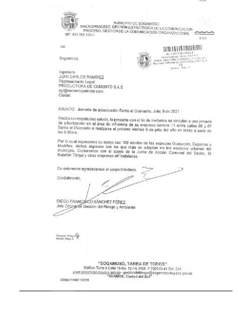 Donacion de Arboles Alcaldia | PDF