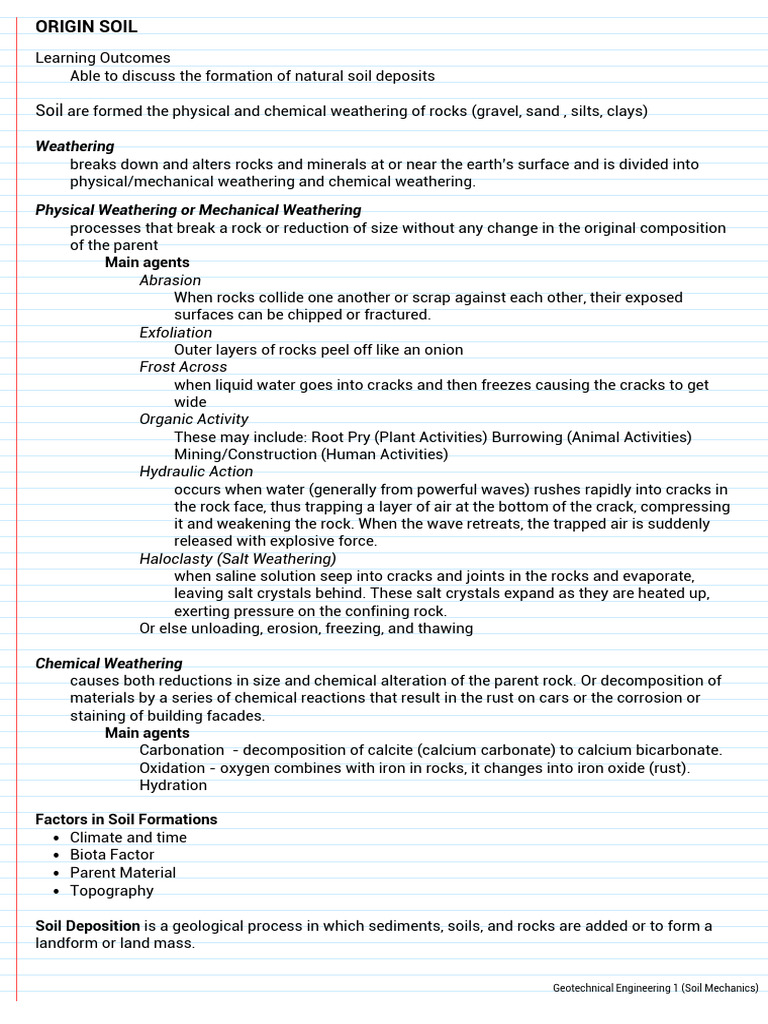Soil Origin | PDF | Weathering | Soil