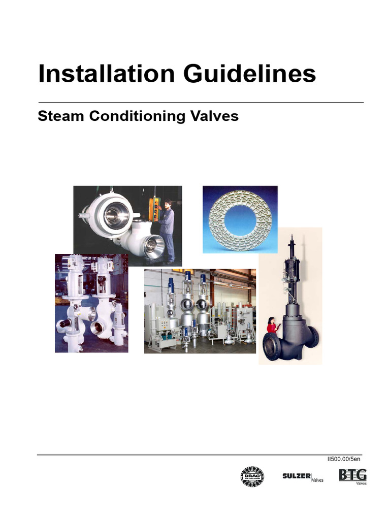 Steam Conditioning Valve Installation Guide | PDF | Valve | Water