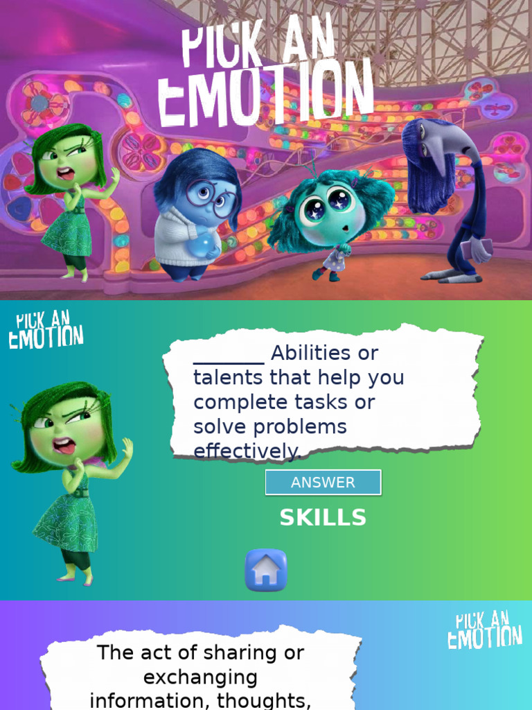 Pick An Emotion - Inside Out 2 Inspired | PDF