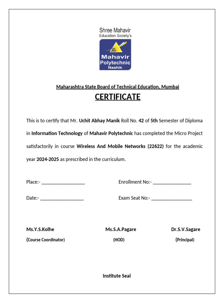 WMN CERTIFICATE | PDF