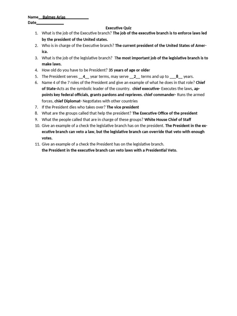 Executive quiz | PDF
