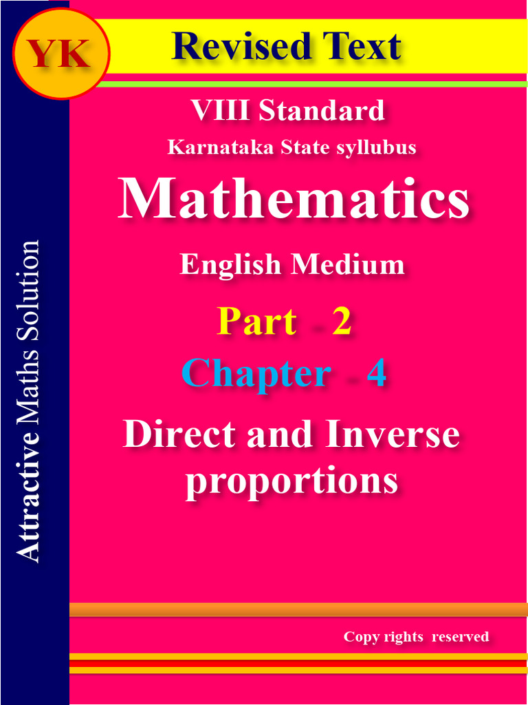 Direct and Inverse Proportion | PDF | Speed | Ratio