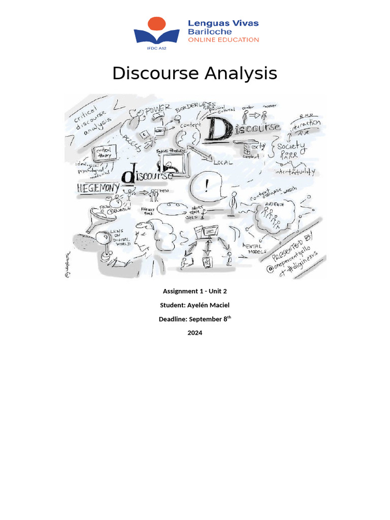 Discourse Analysis - Unit 2- Assignment 1- MACIEL | PDF | Semiotics | Linguistics