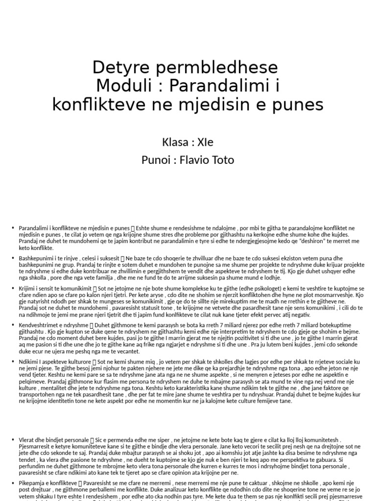 Detyre Permbledhese - moduli.P.K... FT | PDF