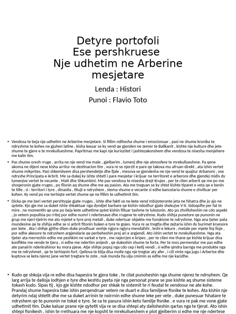 Detyre Portofoli.history.1.FT | PDF