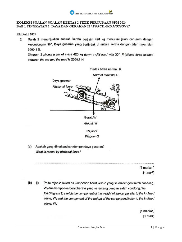 Koleksi K2 Trial Fizik SPM 2024 T5 Bab 1 | PDF