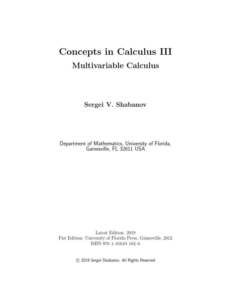 Multivariable Calculus Concepts | PDF | Derivative | Line (Geometry)
