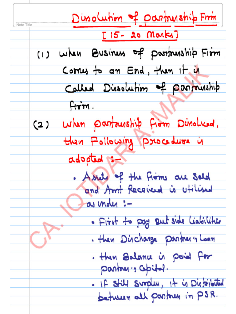 Dissolutions 1 | PDF
