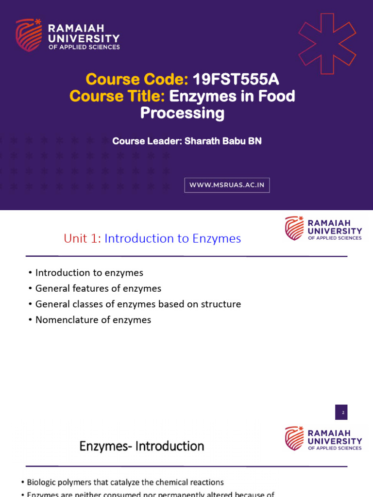 Enzymes in Food Processing | PDF