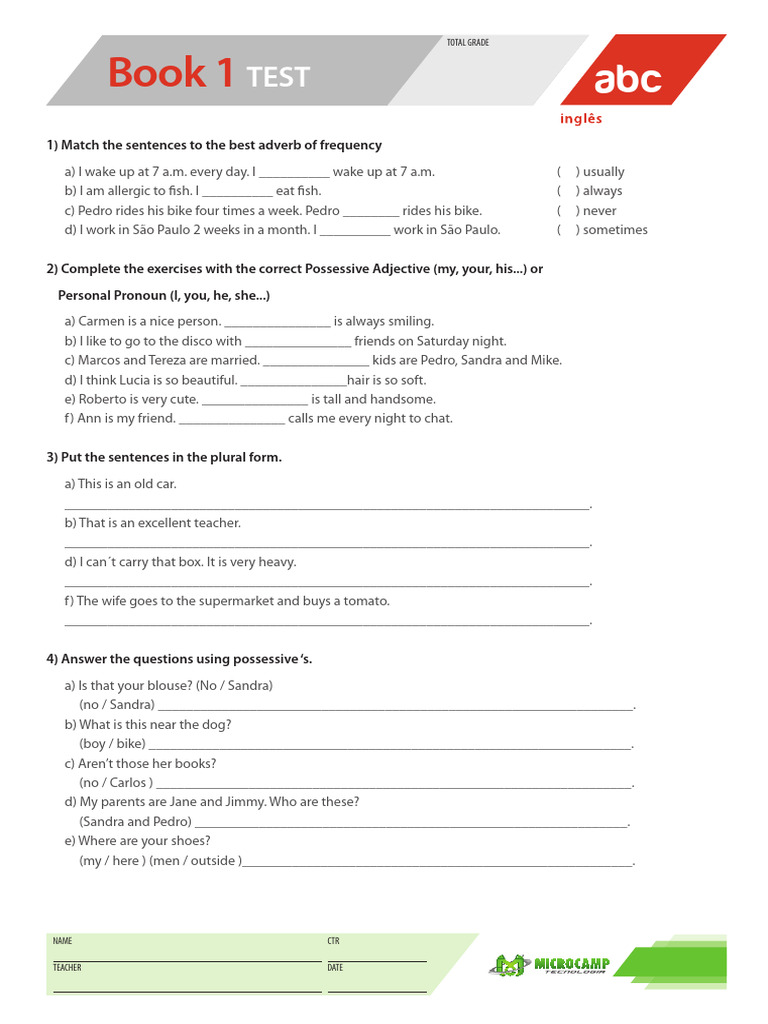 Prova Final B1, B2, B3 e B4 | PDF