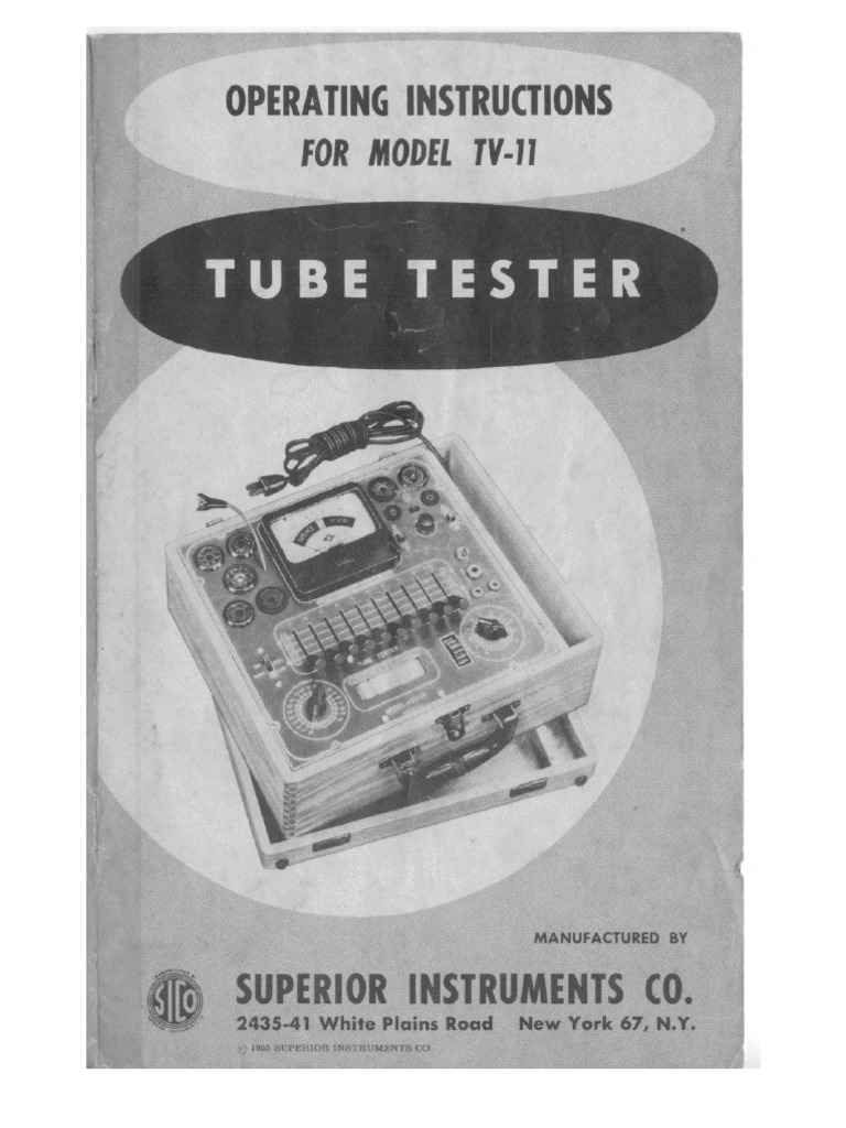 Superior TV11 Manual | PDF