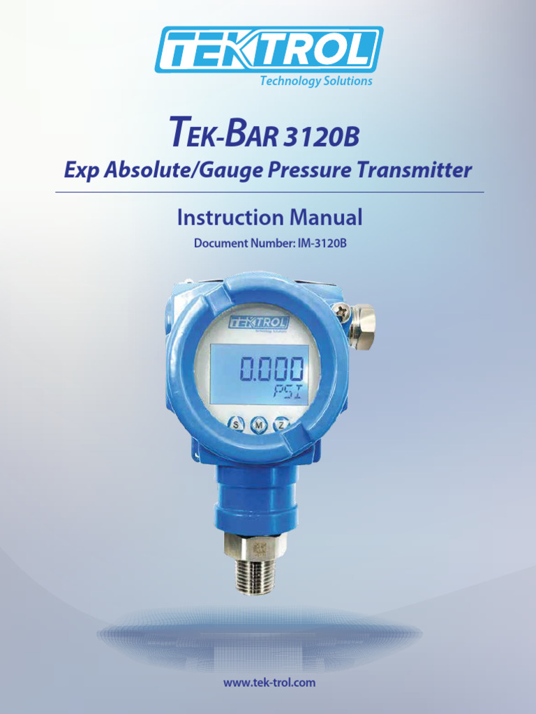 3120B_Smart_Manual_en24_r03.8_W | PDF | Pressure Measurement | Pressure