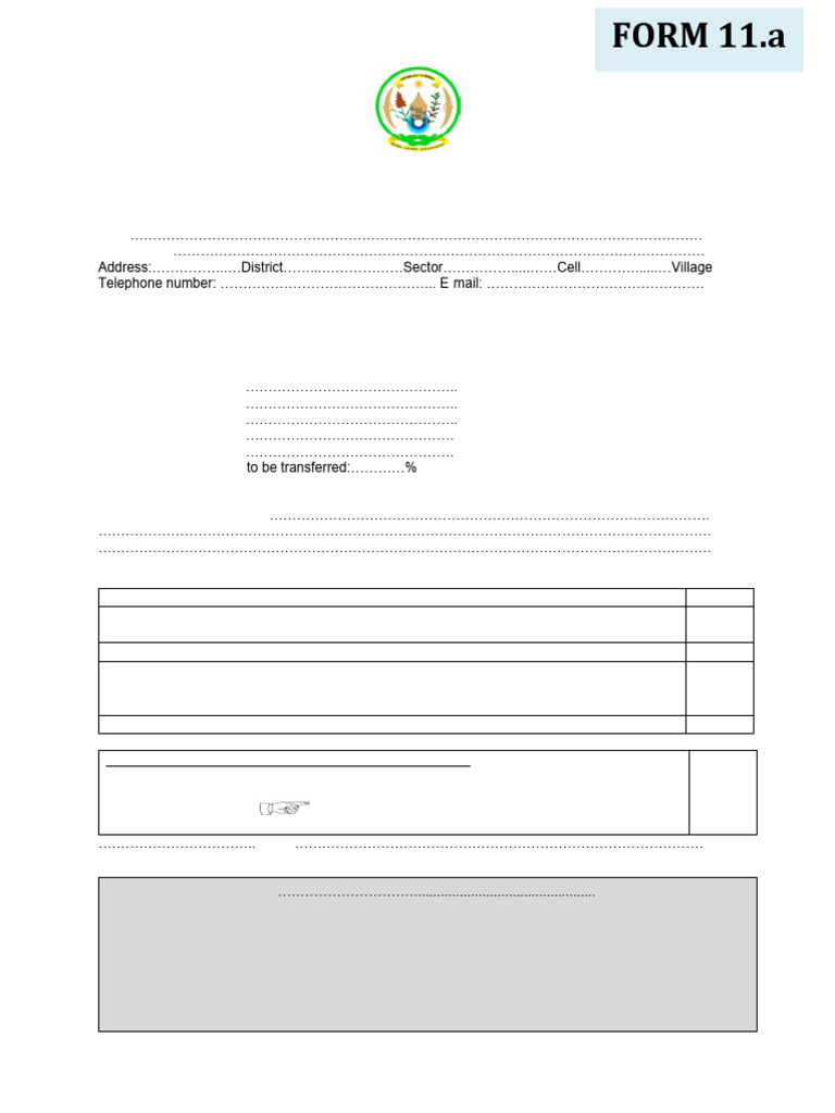A Application Form For Transfer of Right by Voluntary Sale-Eng | PDF