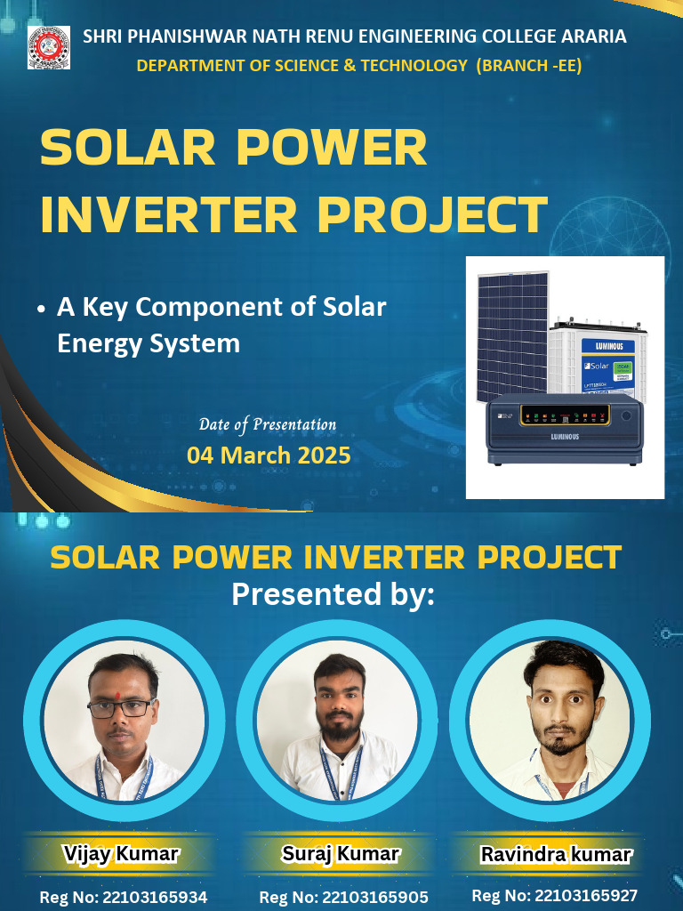 Solar Power Inverter Project Overview | PDF | Power Inverter | Solar Power