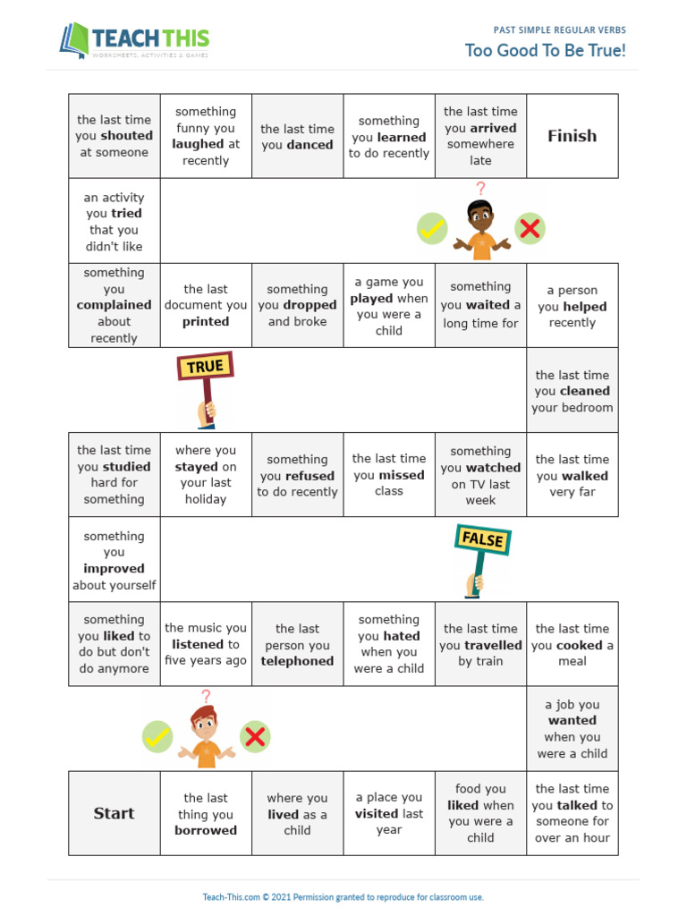 Past Simple Regular Verbs Activities | PDF
