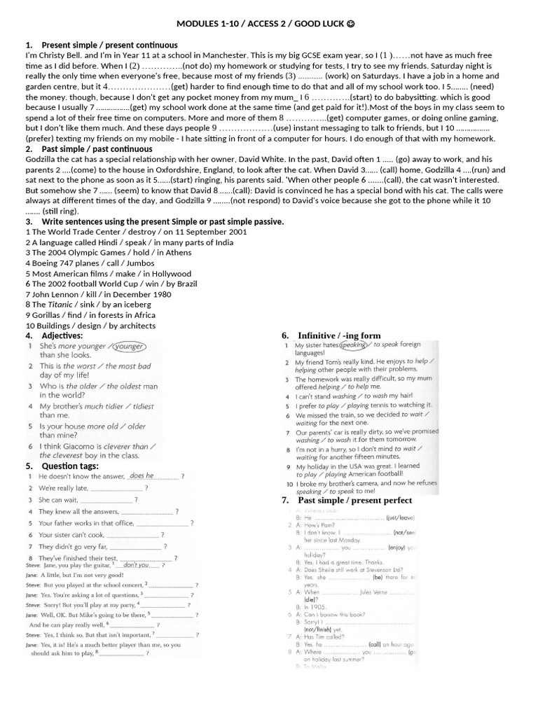 MODULES 1 to 10 access2 | PDF