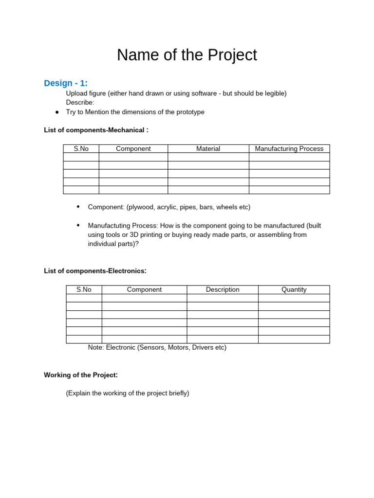 TEP-Project Design Template | PDF