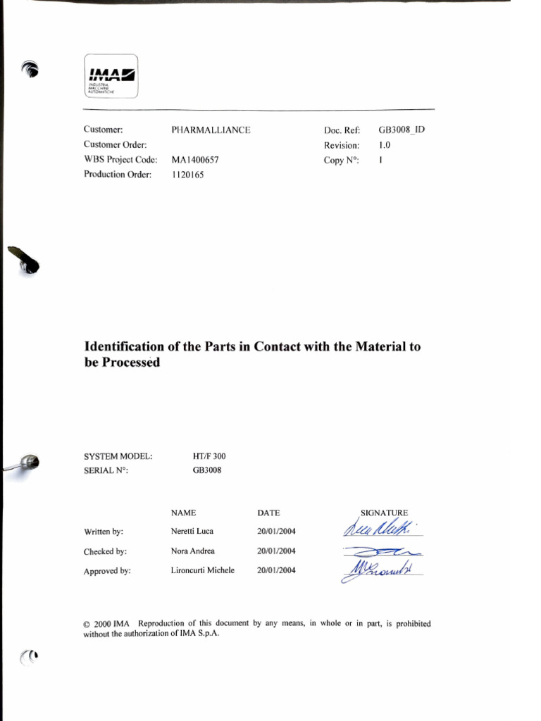 Turbine IMA - Identification of The Parts in Contact | PDF
