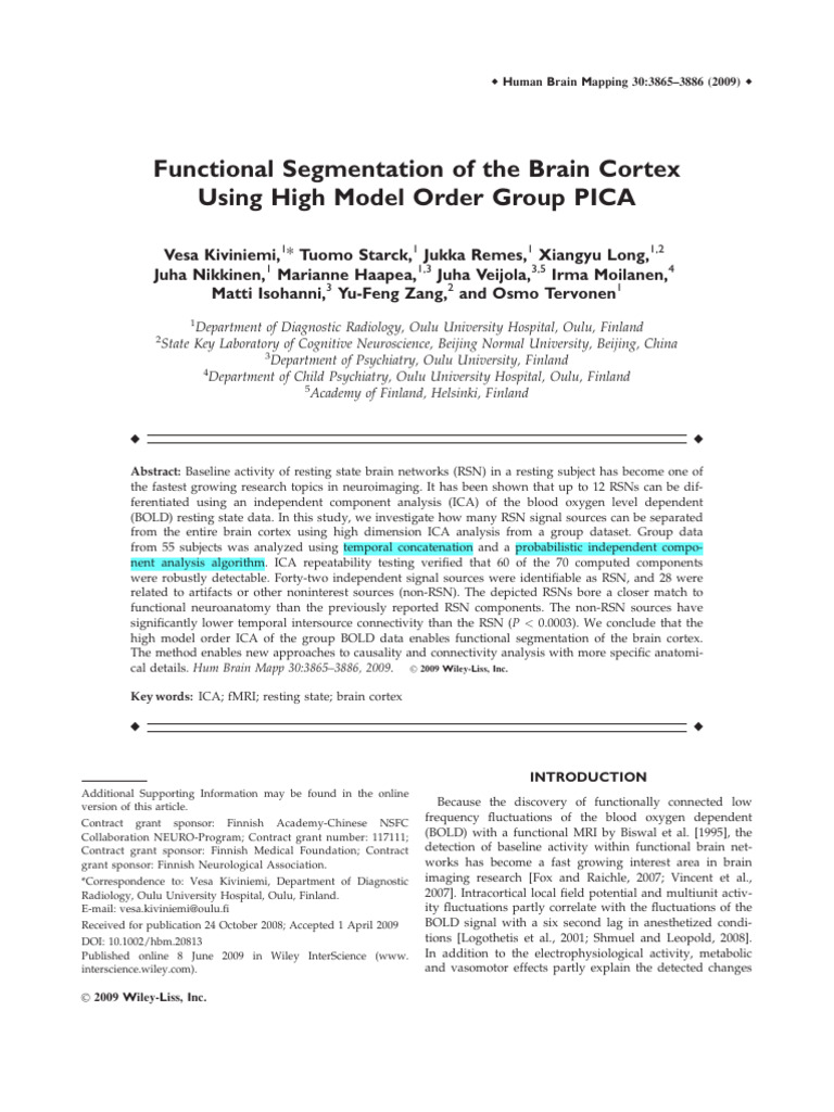 Functional Segmentation of the Brain Cortex | PDF | Frontal Lobe | Visual Cortex