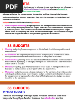 Budgets - A Level Business Revision Notes | PDF | Budget | Profit ...