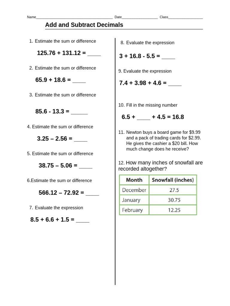 grade 5 math test | PDF