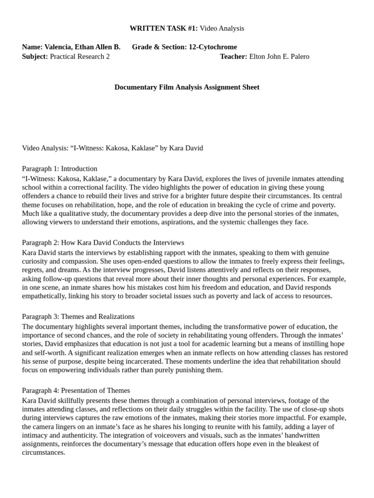 Qualitative Video Analysis-1 | PDF | Cognition