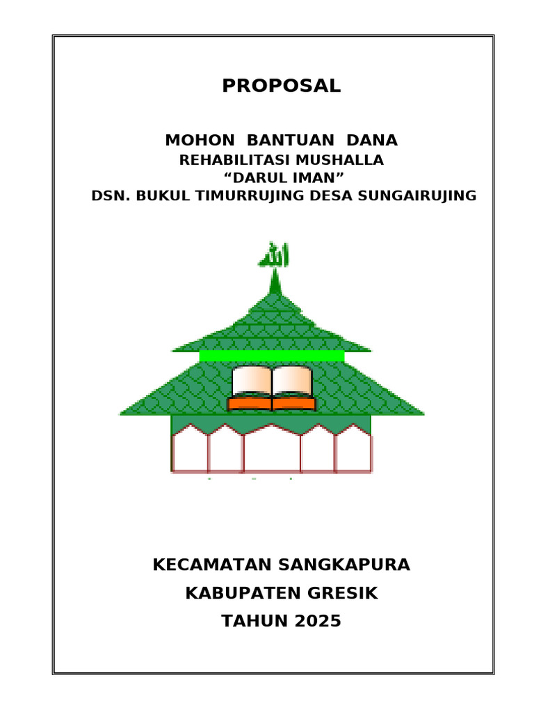 Revisi Proposal Mushalla Darul Iman TA. 2026 | PDF