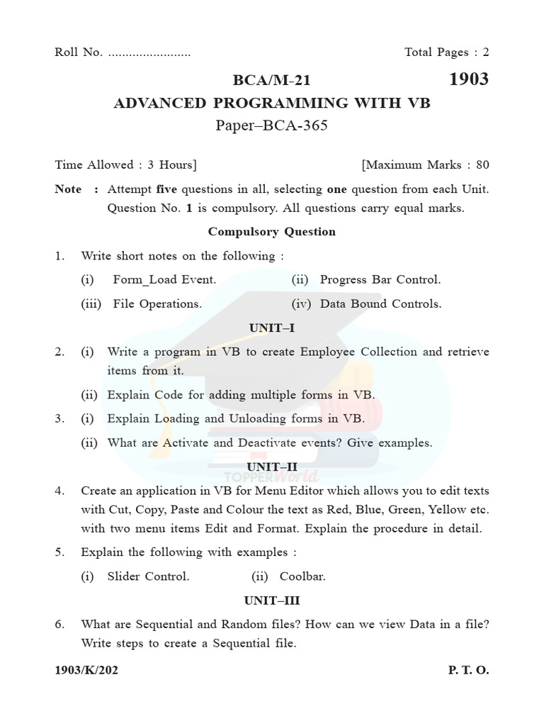Ap With VB 2021 | PDF